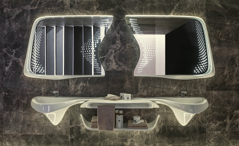 Zaha Hadid's Luxury Bathroom Design FOR PORCELANOSA