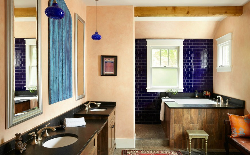 Luxury Bathroom Design Ideas With Contrasting Color Schemes